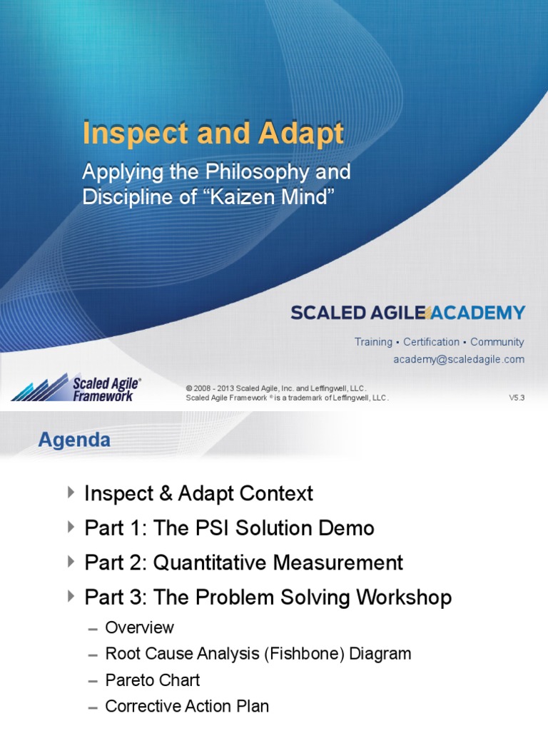 Inspect and Adapt Template (v5.3) | PDF | Causality | Agile Software ...