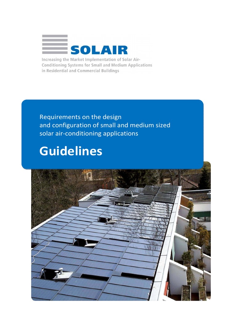 Solar Cooling Design Guideline PDF | PDF | Air Conditioning | Heat Transfer