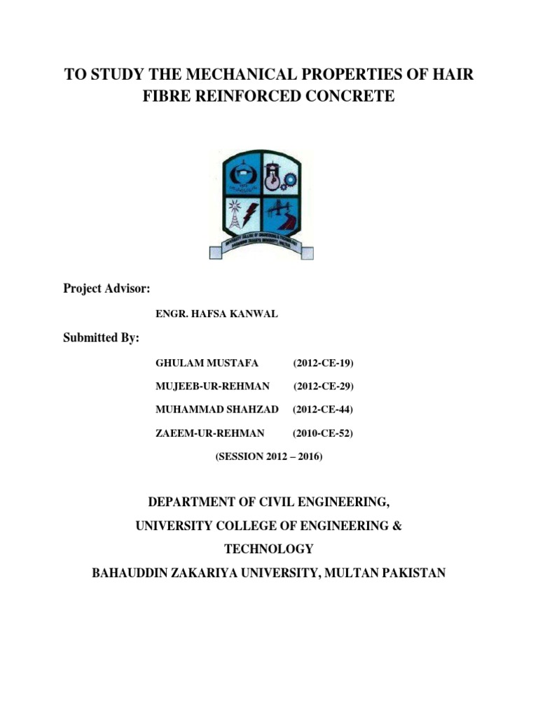 To Study The Mechanical Properties of Hair Fibre Reinforced Concrete ...