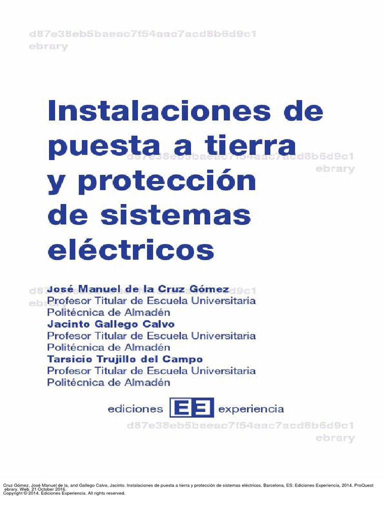 Instalaciones de Puesta A Tierra y Protecci N de Sistemas El Ctricos 0 | PDF | Ley de libertad ...