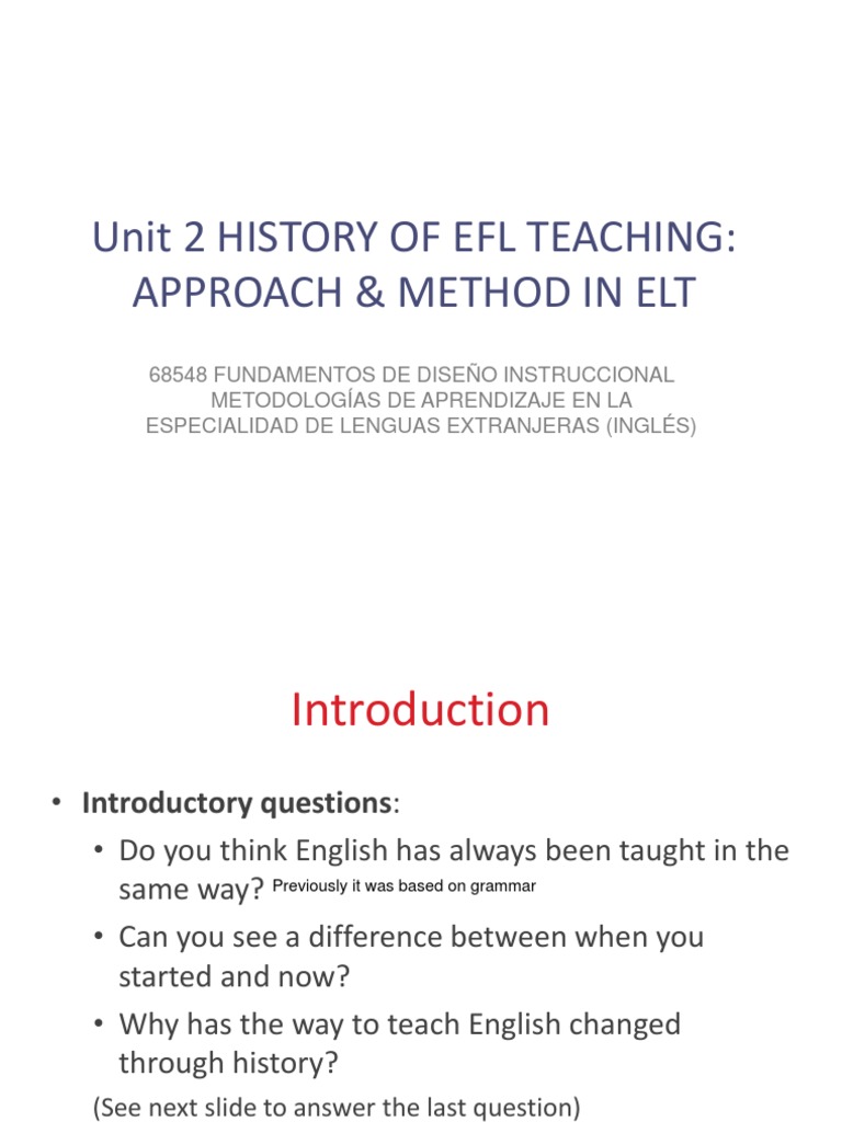 Unit 2 Approach and Method in ELT 2015-2016 | PDF | Interpersonal ...