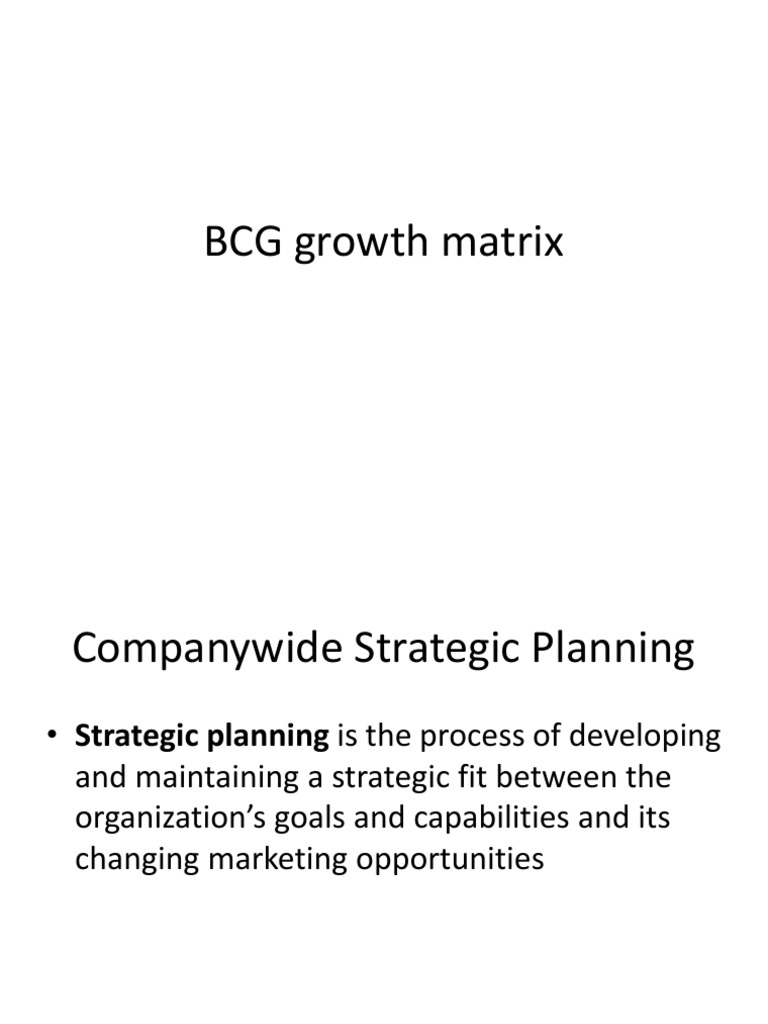 BCG Matrix | PDF | Strategic Planning | Economic Institutions