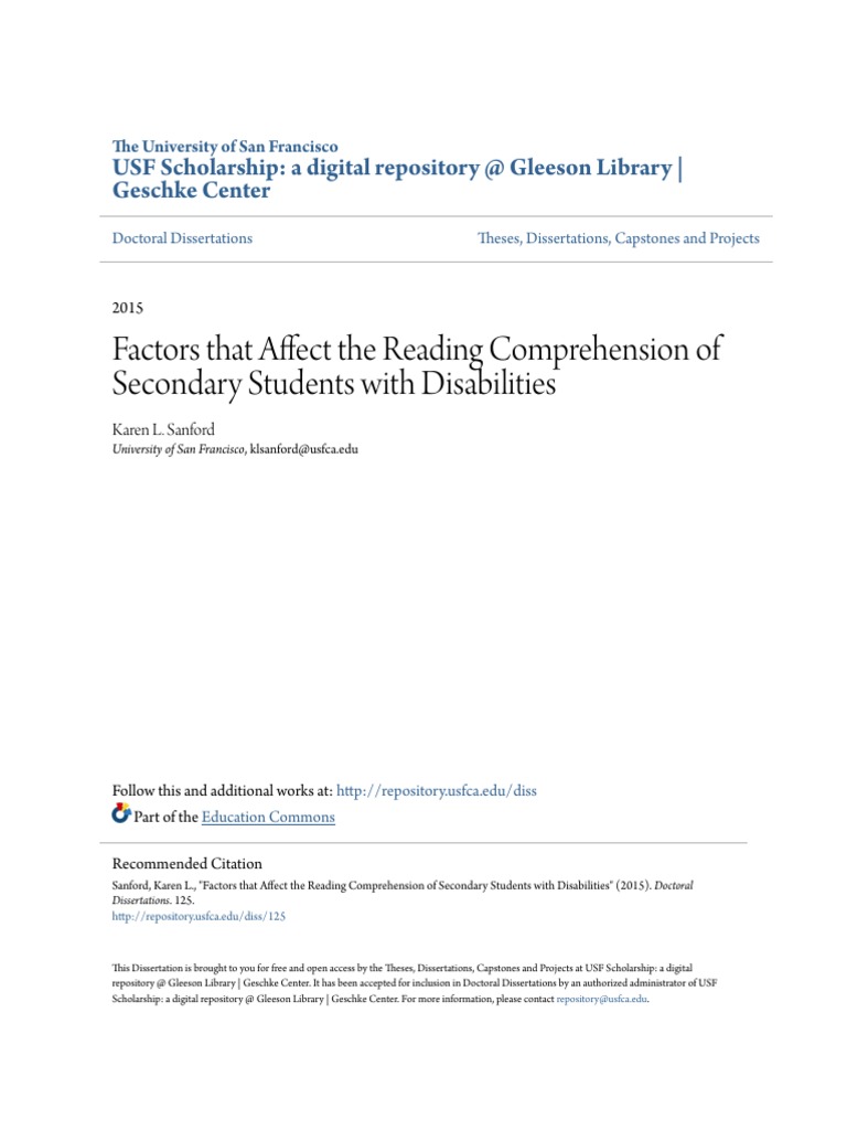 Factors That Affect The Reading Comprehension | PDF | Reading ...