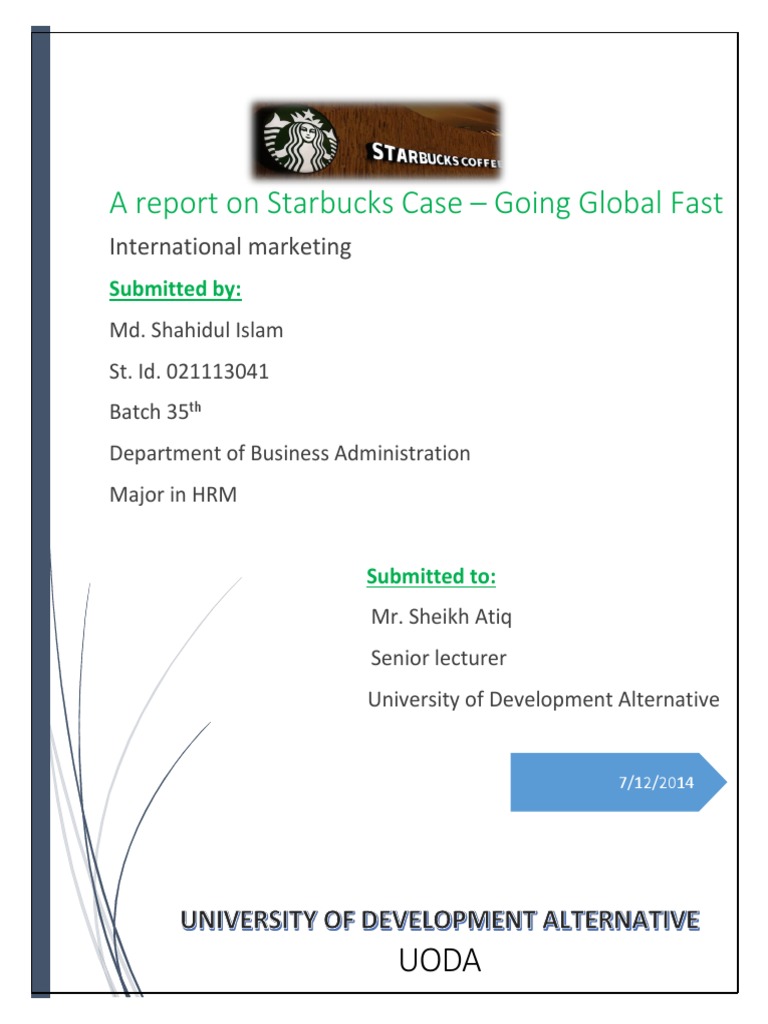 Starbucks Case Study Solution | PDF | Starbucks | Competition