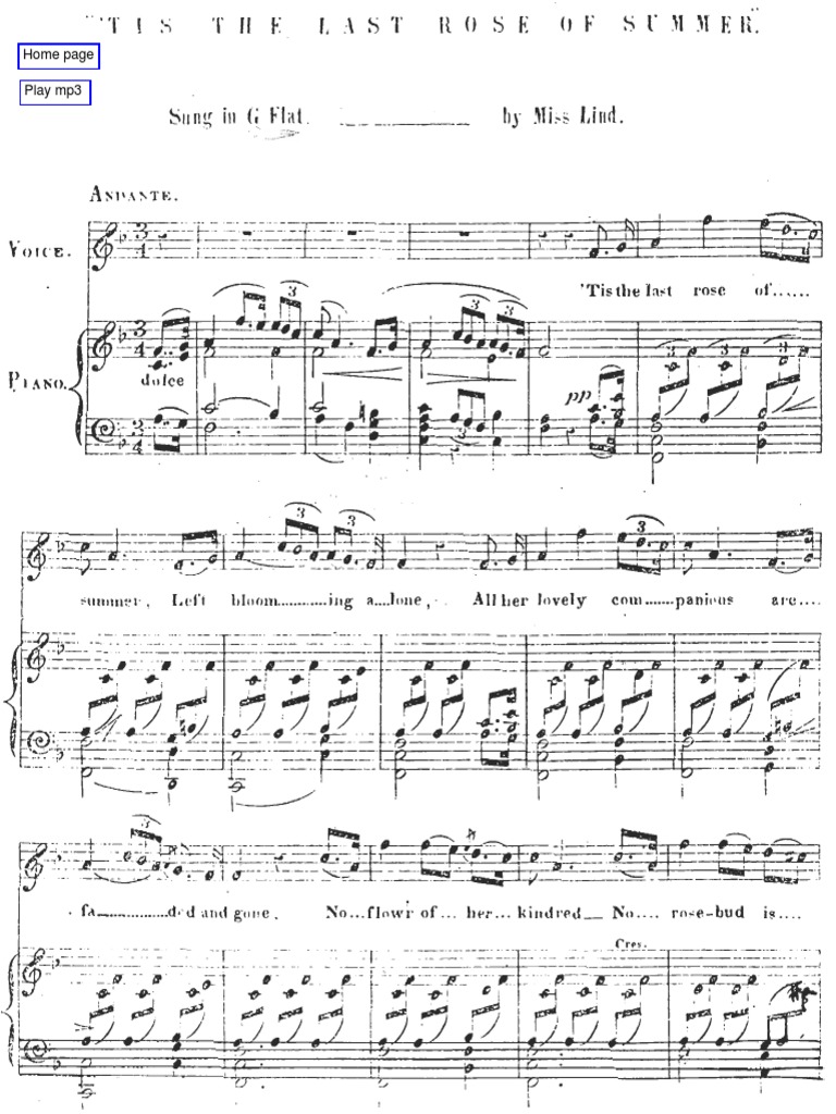 Last Rose of Summer | PDF