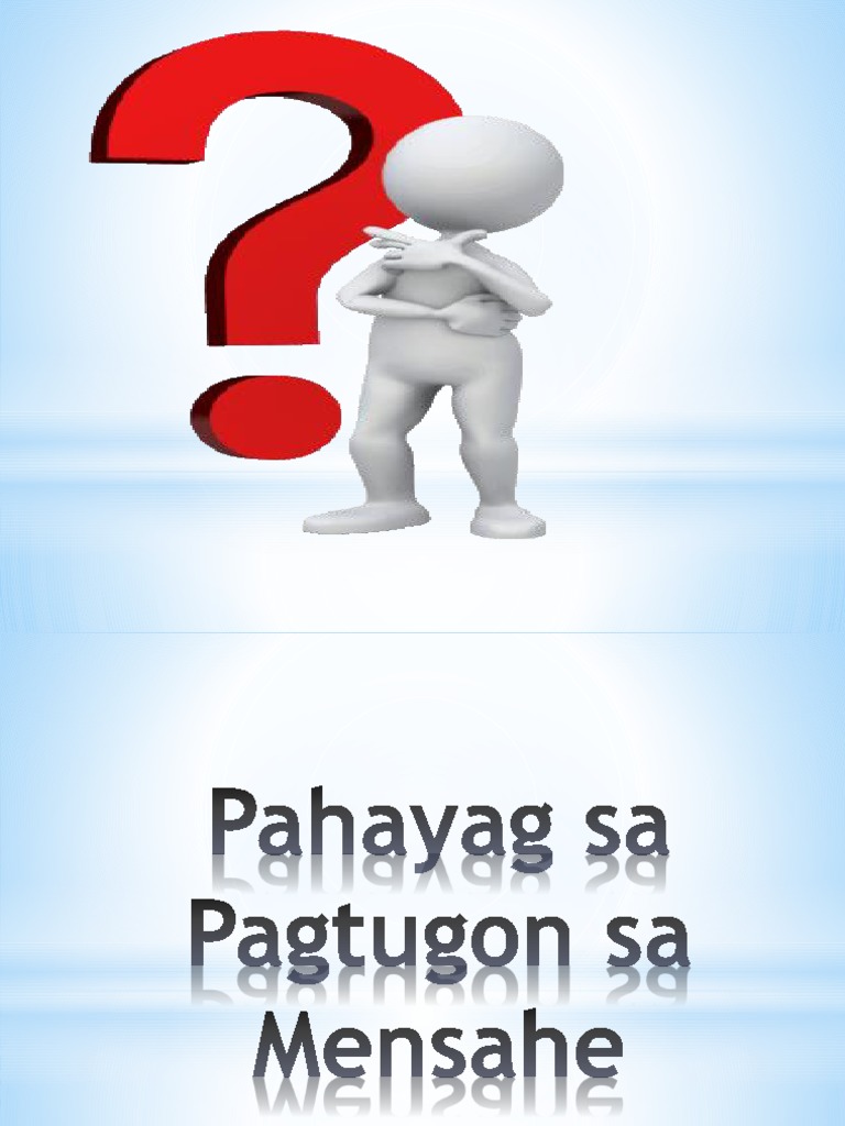 Tuwiran at Di Tuwirang Pahayag | PDF