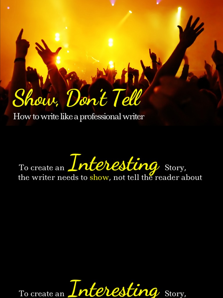 Mastering Show, Don’t Tell in Writing | PDF