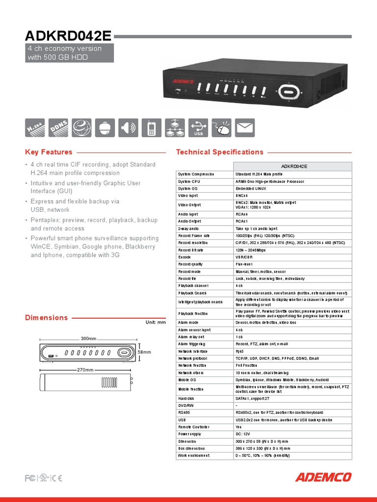 Manual ADEMCO ADKRD042E PDF | PDF | Graphical User Interfaces | Usb