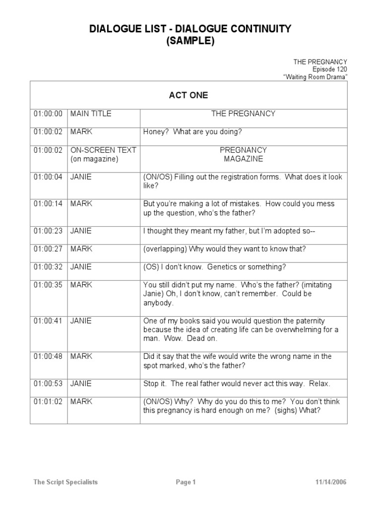 Ss DL Dialogue Continuity | PDF