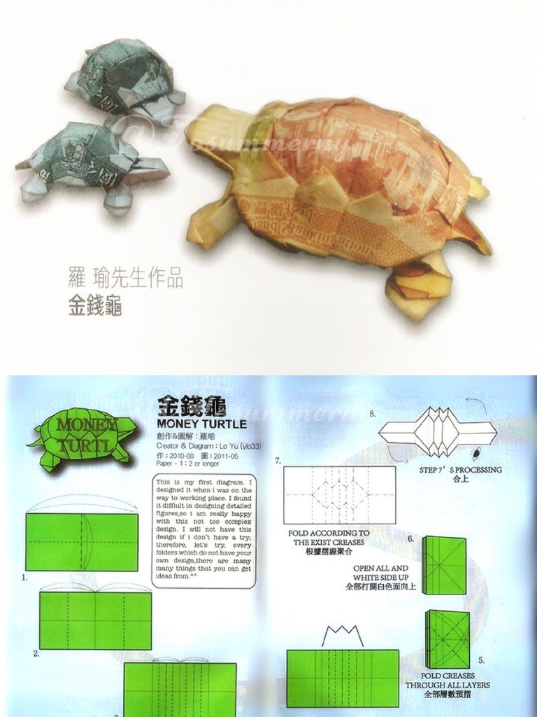Money Turtle origami