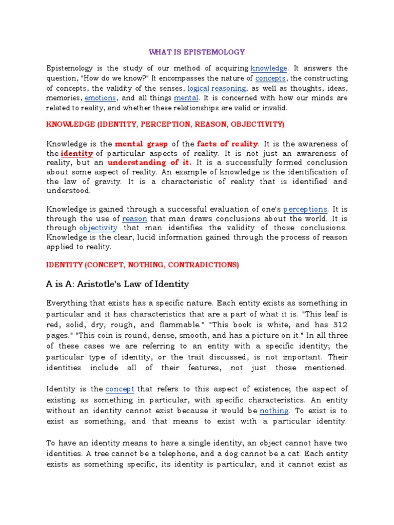 Understanding Epistemology and Knowledge | PDF | Epistemology | Perception