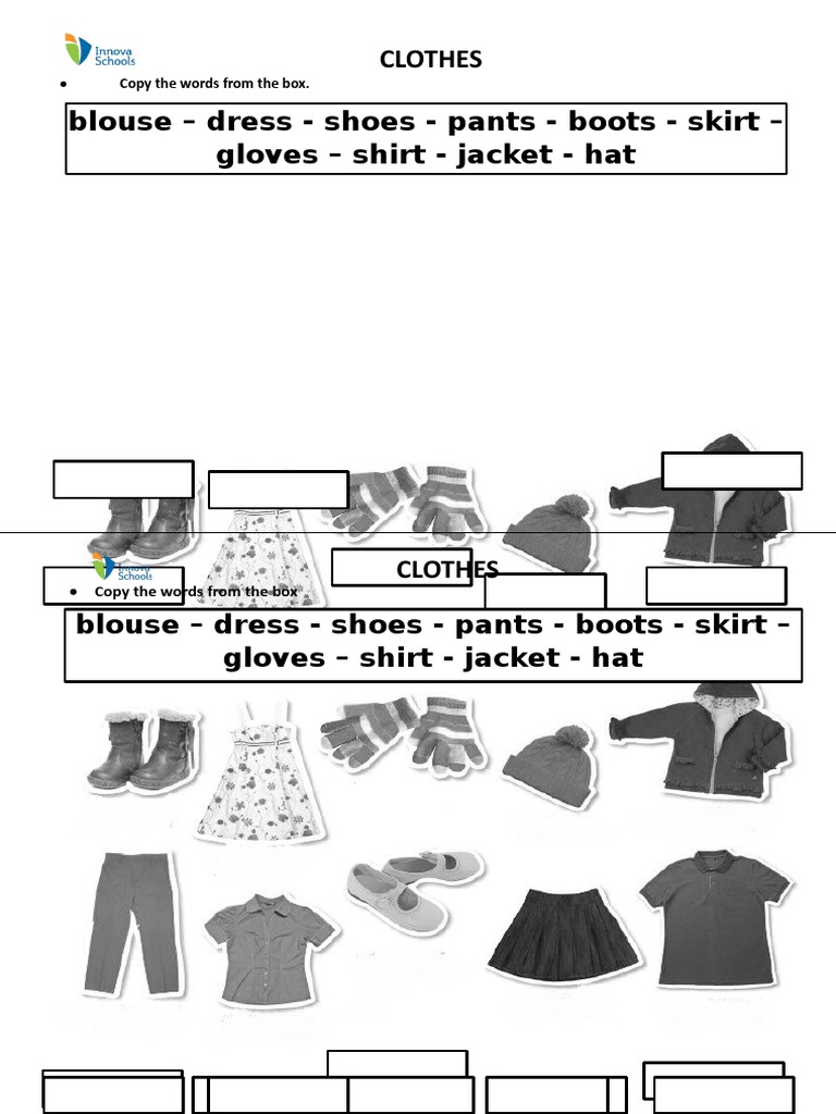 Annex 23 Clothes Worksheet | PDF