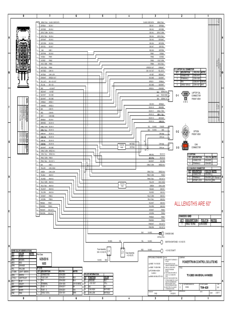 TCU2800 Universal Wiring Harness Guide | PDF | Electrical Connector ...