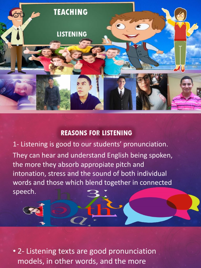 Teaching Listening Powerpoint | PDF | Reading Comprehension | Applied ...