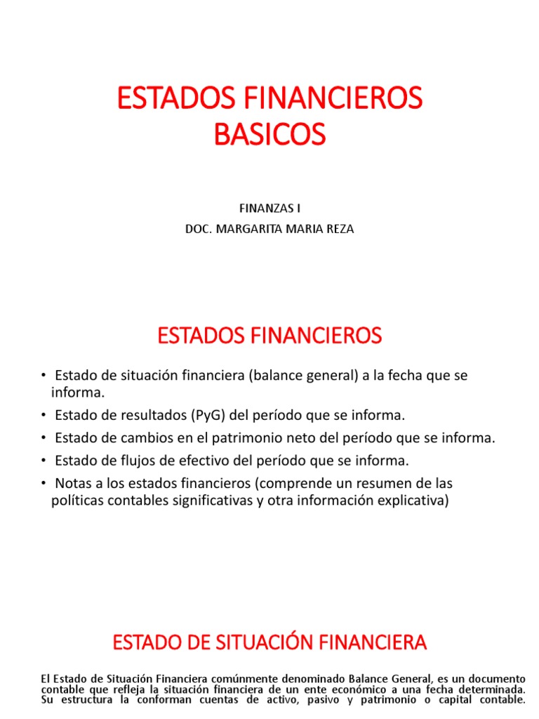 Estados Financieros Basicos | PDF | Estado de resultados | Contabilidad