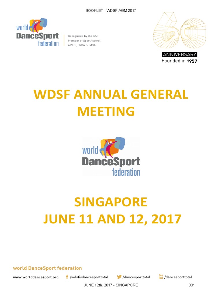 WDSF Agm E-Booklet 2017 | Supermajority | Sports