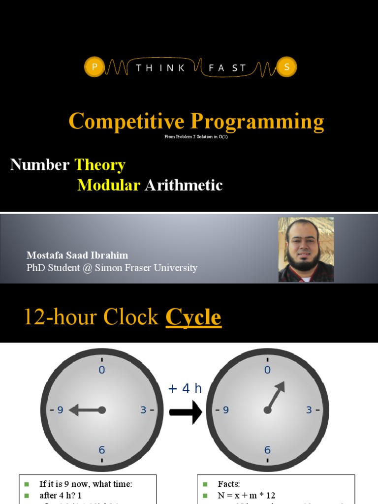 03 Number Theory Modular Arithmetic Pdf Pdf Arithmetic Discrete Mathematics