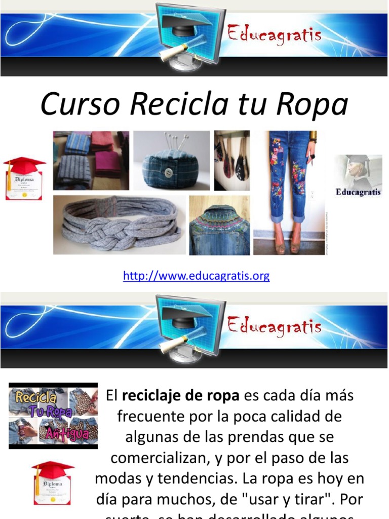 Curso Recicla Tu Ropa | PDF | Ropa | Science