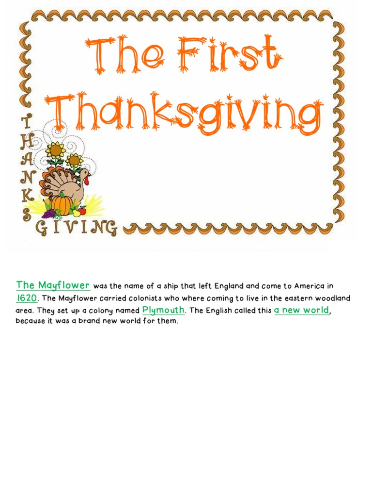 The First Thanksgiving | PDF