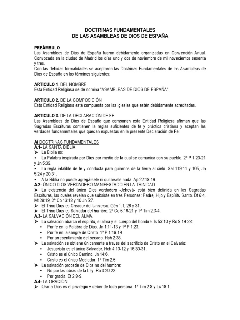 Doctrinas-Fundamentales Biblicas PDF | PDF | Salvación | eucaristía