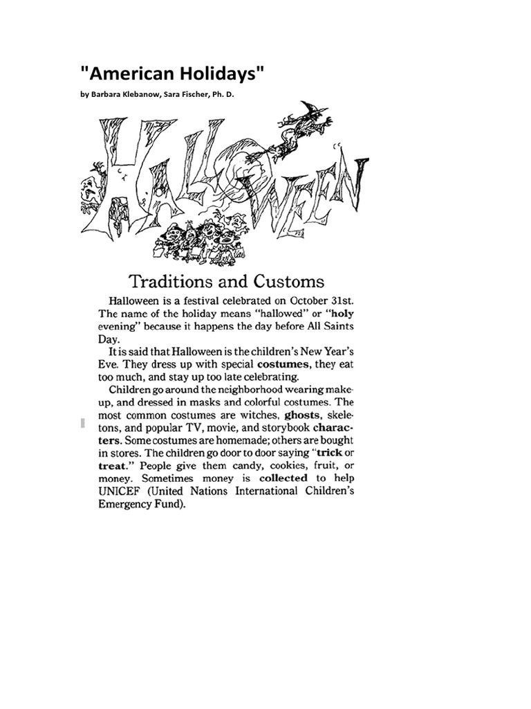 "American Holidays": by Barbara Klebanow, Sara Fischer, Ph. D | PDF