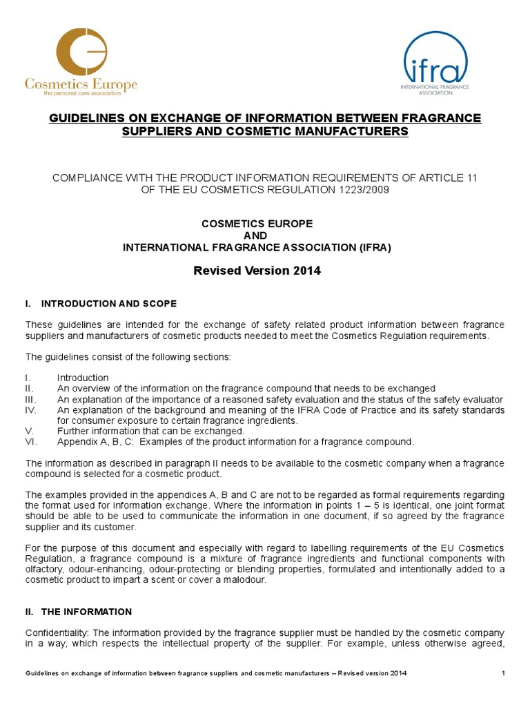 IL977 19-03-2014 (Att.01) IFRA-Cosmetics Europe - Guidelines On ...