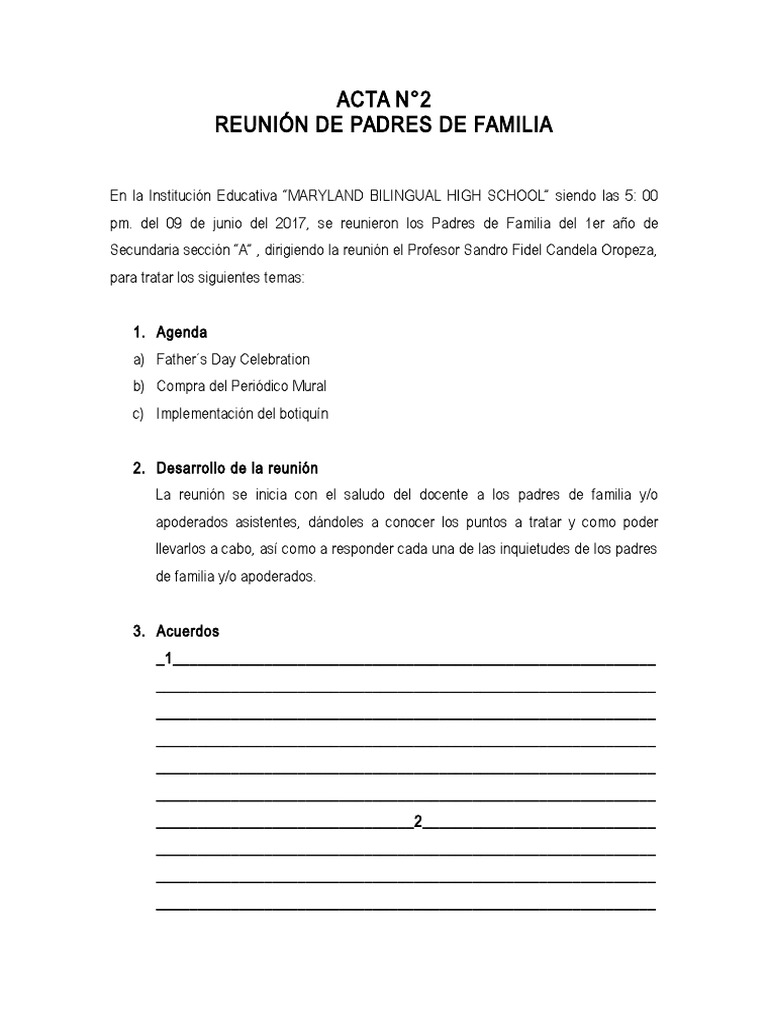 Reunion de Padres de Familia-junio | Educación avanzada | Crecimiento ...