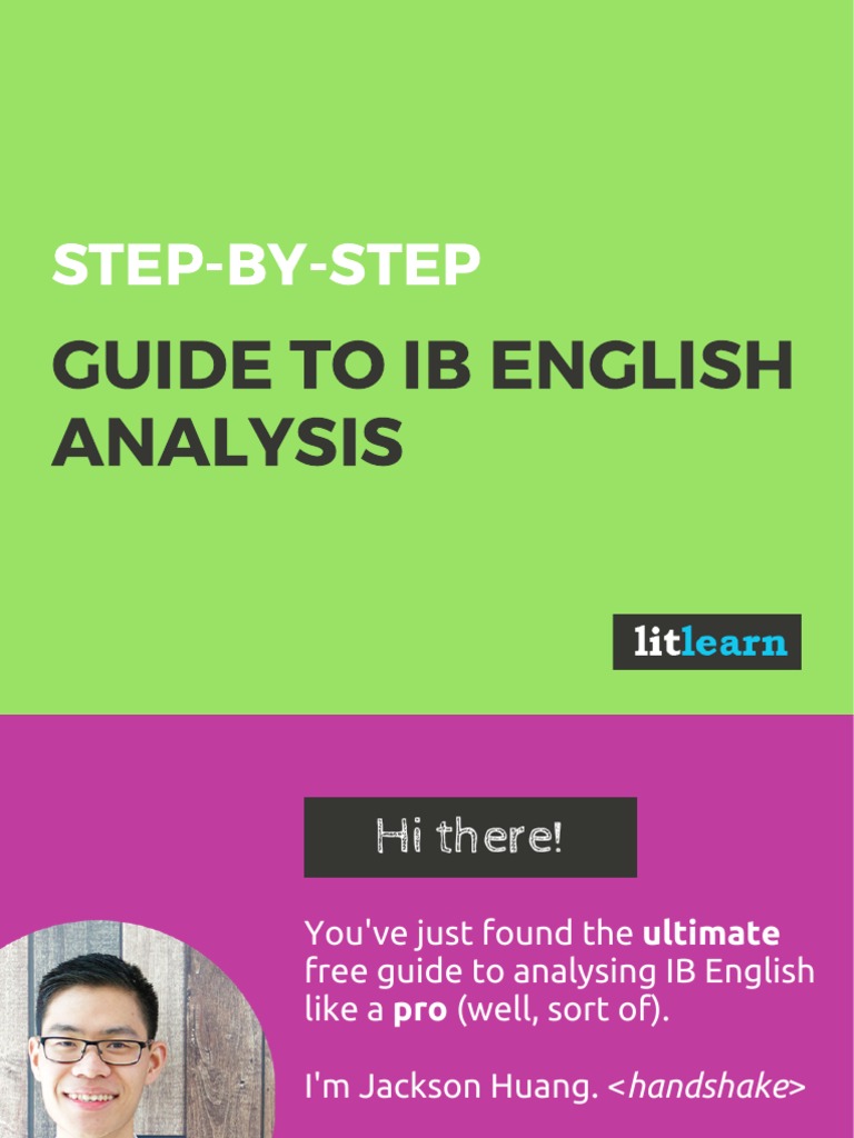 LitLearn Guide To IB English Analysis Standard | PDF | English Language ...