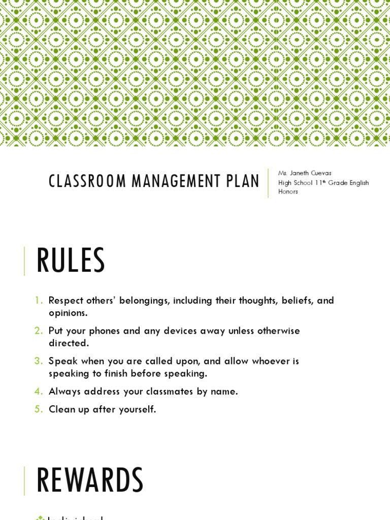 11th Grade English Class Management | PDF | Self-Improvement