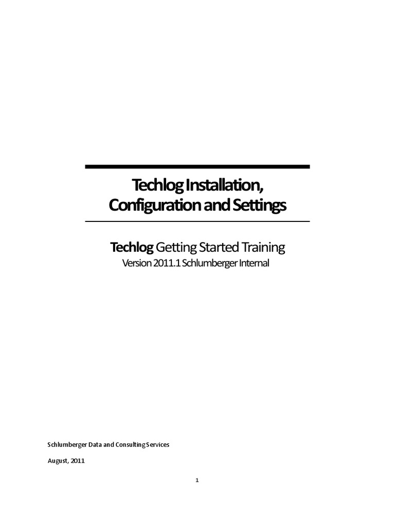 Techlog 2011.1 Techlog Installation&Configuration SLB | PDF ...