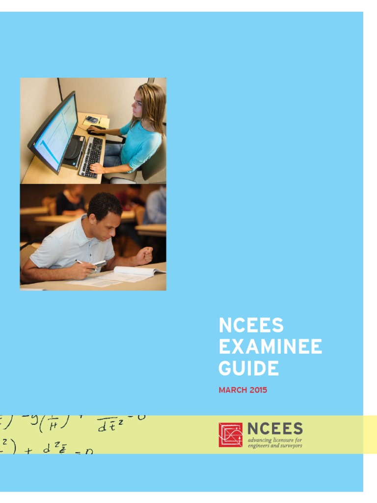 Ncees Examinee Guide: MARCH 2015 | PDF | Licensure | Test (Assessment)