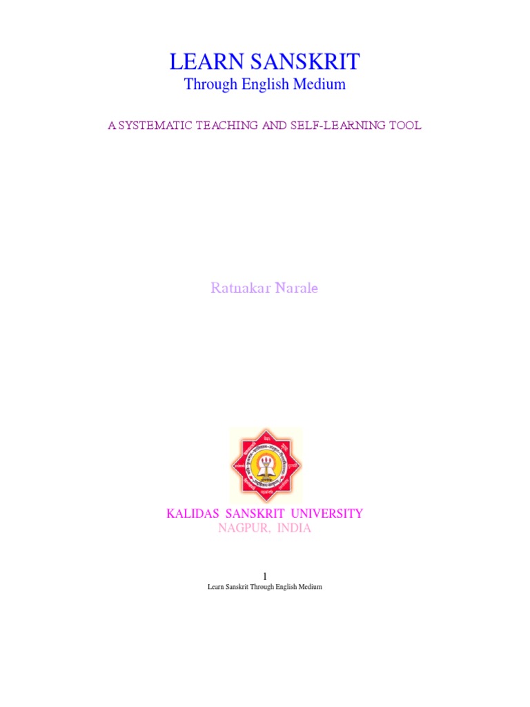 Learn To Read Write Sanskrit PDF | PDF | Grammatical Tense | Verb