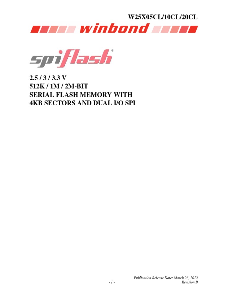 W25X20CLSNIG | PDF | Flash Memory | Input/Output