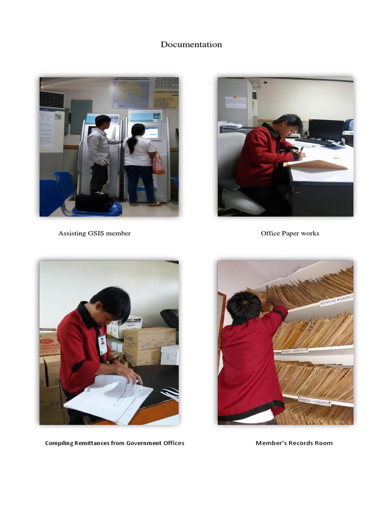 Documentation: Assisting GSIS Member Office Paper Works | PDF
