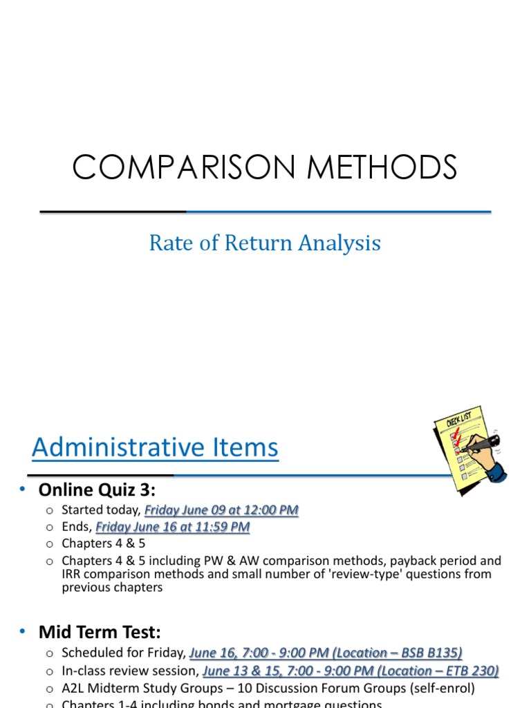 Rate of Return Analysis (Online Version) | Download Free PDF | Internal ...