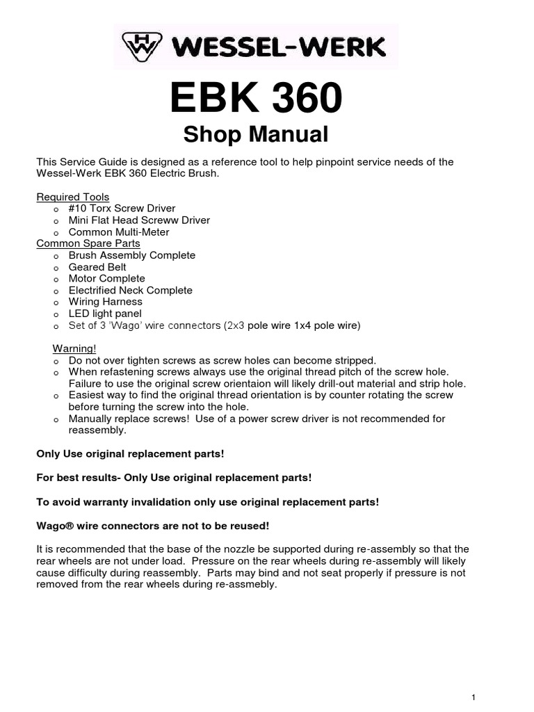 Ebk 360 Shop Manual 1 Download Free Pdf Belt Mechanical