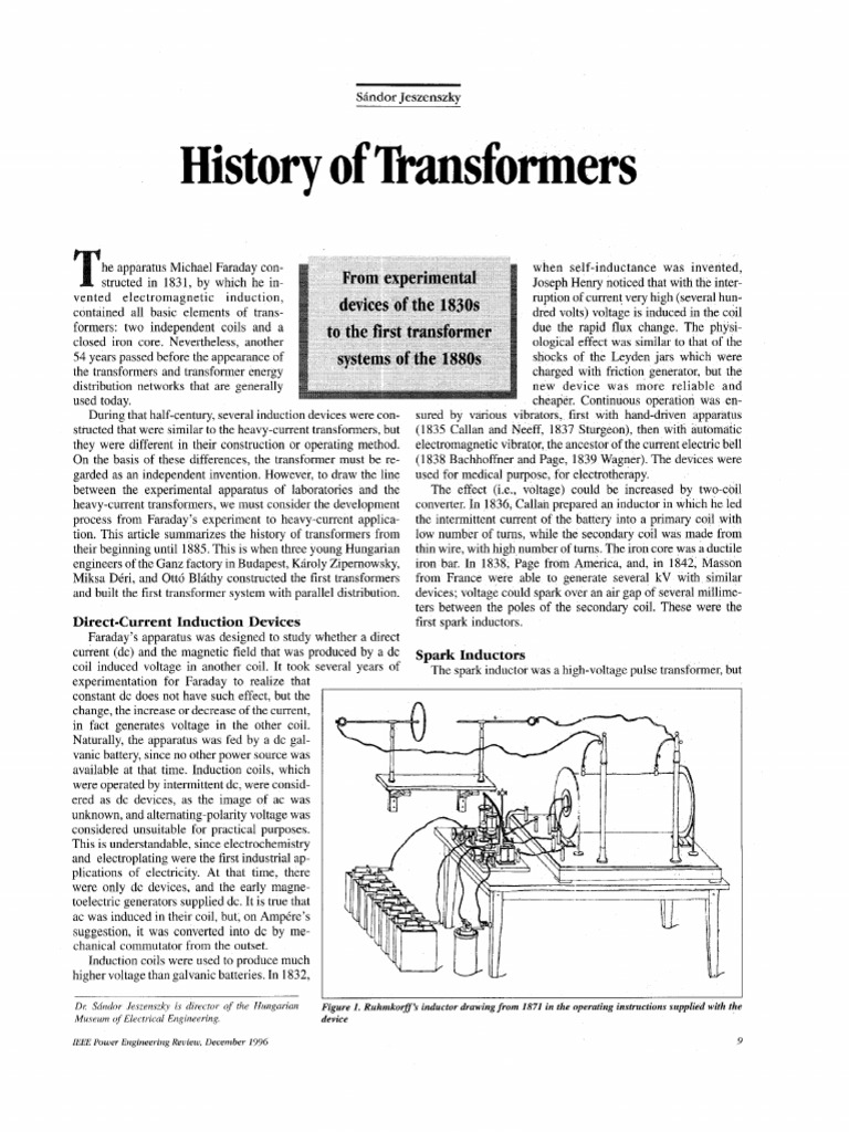 History of Transformer | Transformer | Inductor