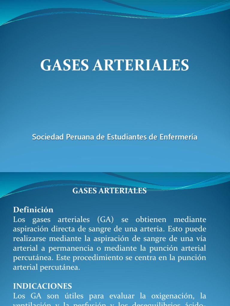 Analisis de Gases Arteriales | PDF | Legumbres | Especialidades Medicas