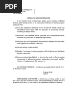 Afidavit of No Operation | PDF | Affidavit | Document