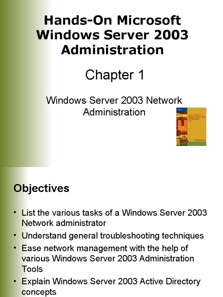 Windows Server 2003 Network Administration Guide | PDF | Active ...