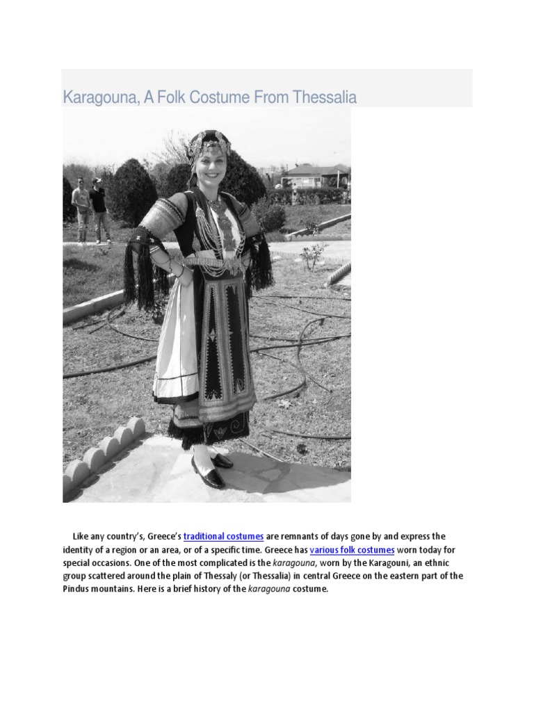 Thessalian Karagouna Costume | PDF | Clothing | Softlines (Retail)