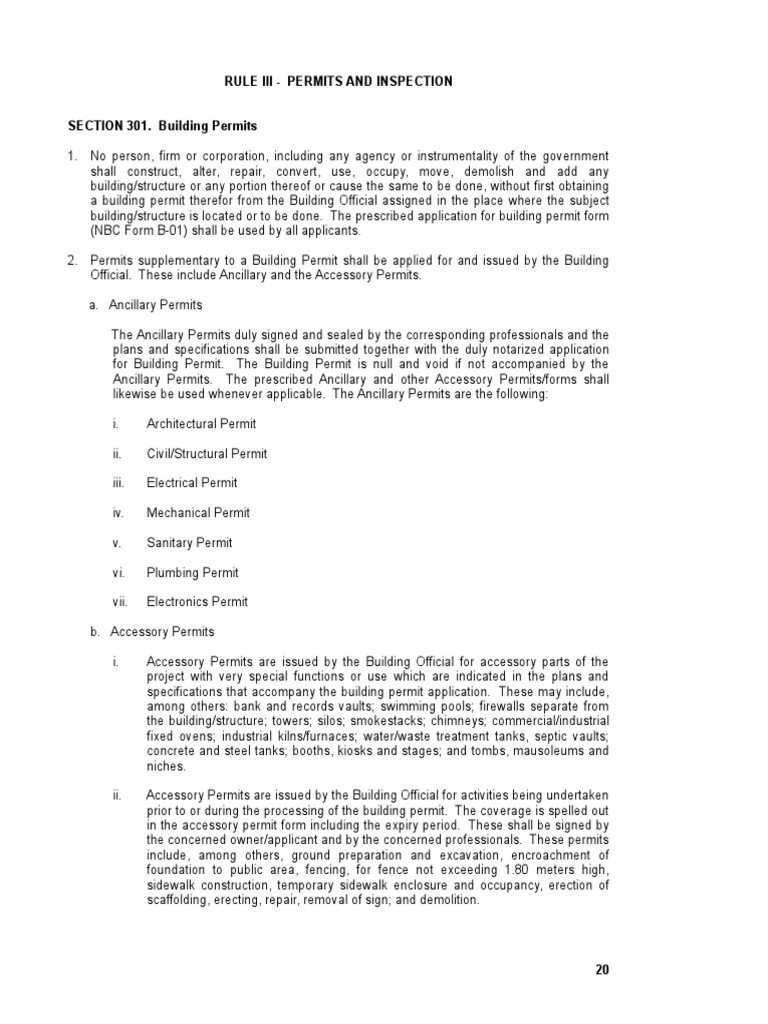 Rule 3 - Permits & Inspection (Book Format) | PDF | Geotechnical Engineering | Specification ...
