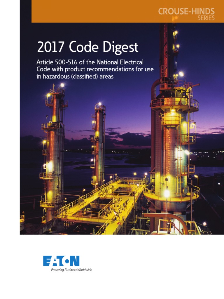 Article 500-516 of NEC (Atex Material, Crouse-Hinds 2017) | PDF ...