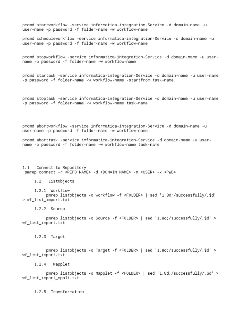 Pmcmd Commands Pdf Data Utility Software