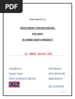 MBA Finance Project | PDF | Mutual Funds | Securities (Finance)