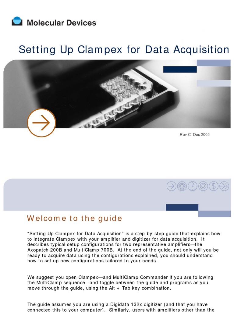 Setting Up Clampex For Data Acquisition | PDF | Amplifier | Analog Signal