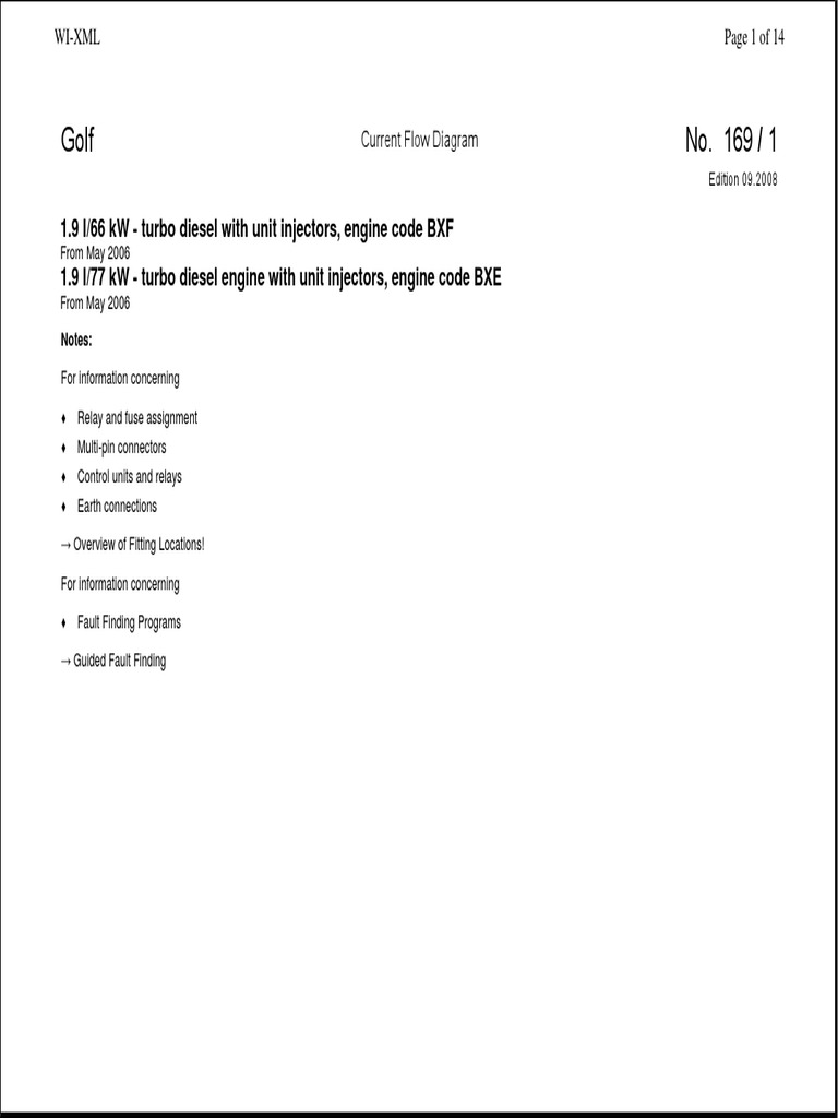 BXE Engine Wiring Diagrams | PDF | Fuel Injection | Throttle