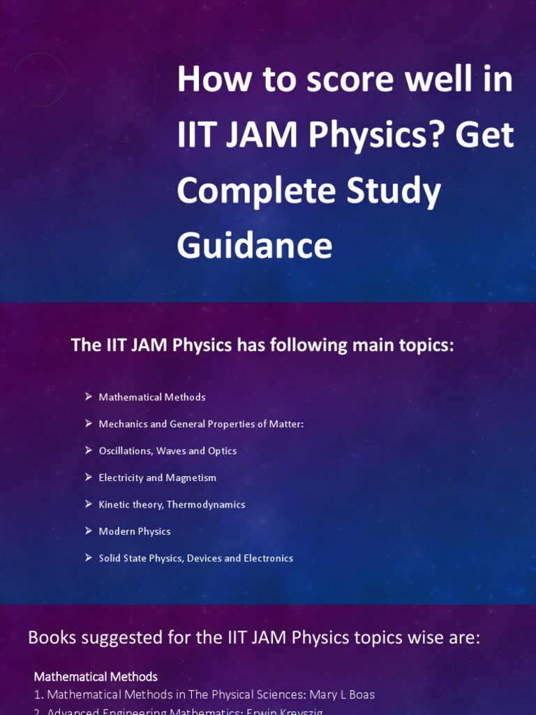 How To Score Well in IIT JAM Physics? Get Complete Study Guidance | PDF | Solid State Physics ...