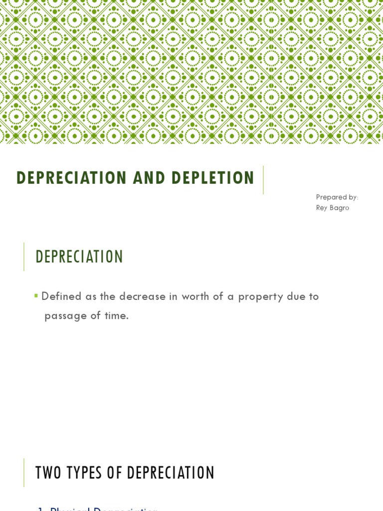 Depreciation and Depletion | PDF | Book Value | Depreciation