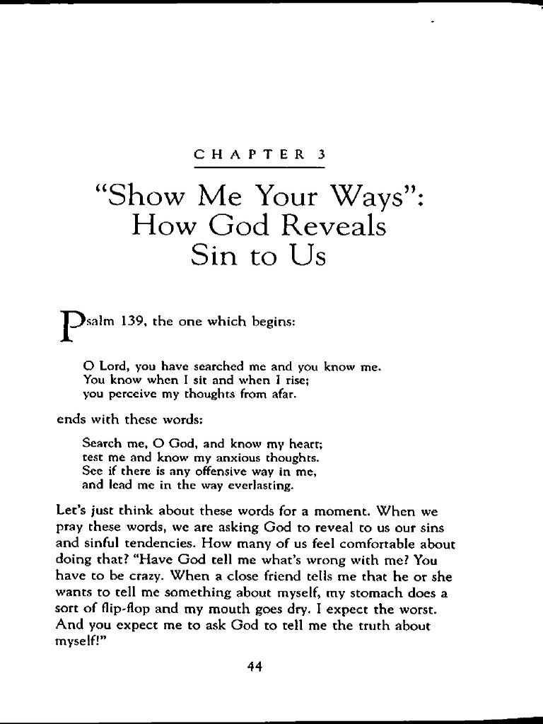 "Show Me Your Ways": How G Od Reveals Sin To Us | PDF | Spiritual ...